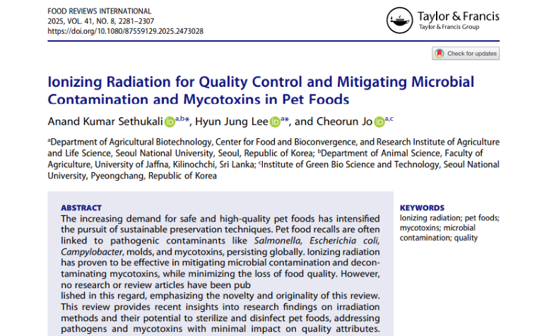 Ionizing radiation for quality control and mitigating microbial ...